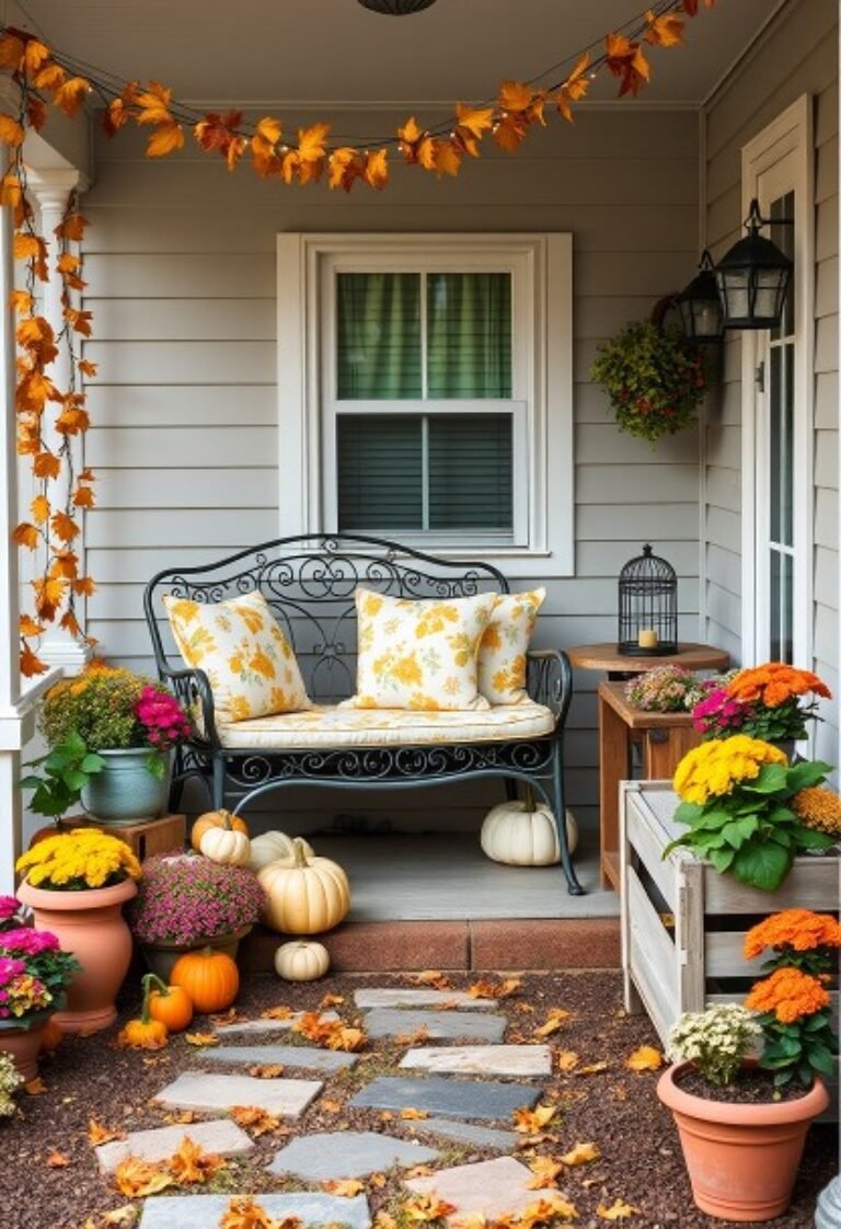 15 Best Small Front Porch Fall Decorating Ideas for Warmth & Style