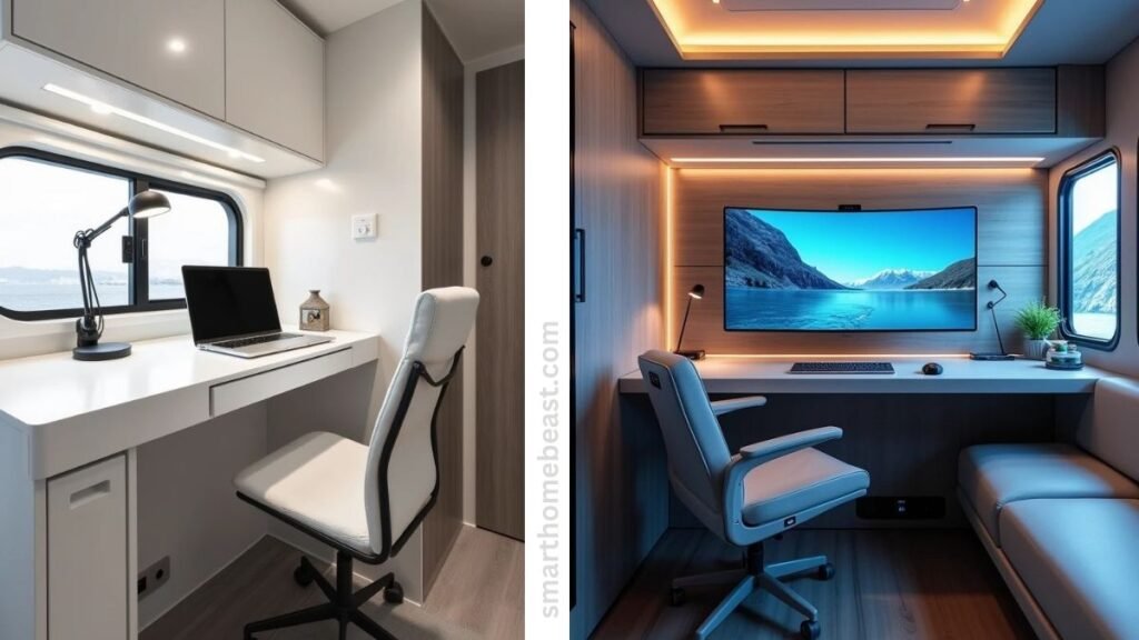 15+ RV Office Setups That Will Skyrocket Your Productivity While Traveling