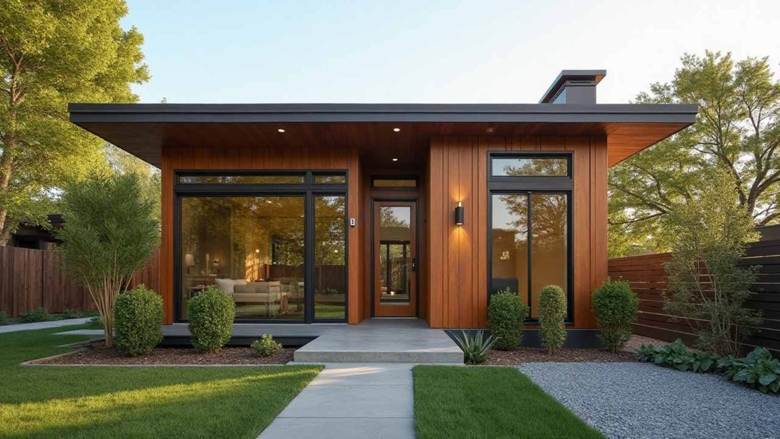 16 Clever Tiny Homes with Full-Height Windows That Create Illusions of ...